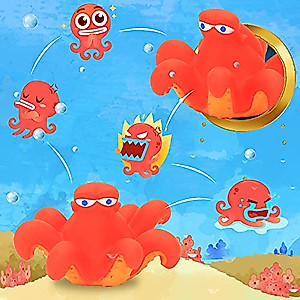 XY-WQ Floating Pool Thermometer, Large Size Easy Read for Water Temperature with String for Outdoor and Indoor Swimming Pools and Spas (Octopus)