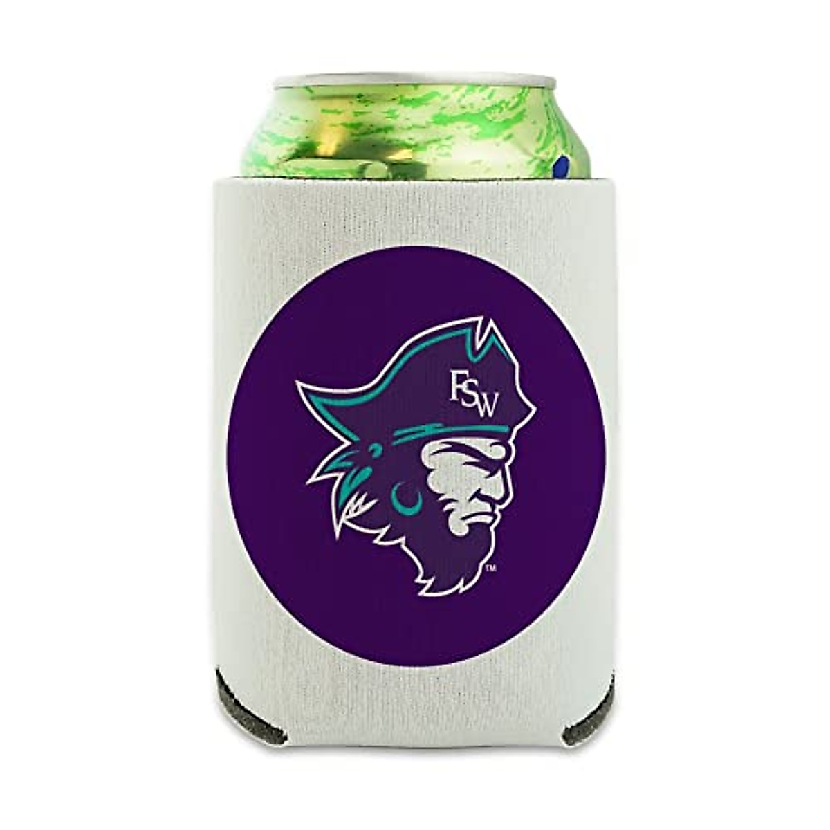 Florida Southwestern State College Primary Logo Can Cooler - Drink Sleeve Hugger Collapsible Insulator - Beverage Insulated Holder