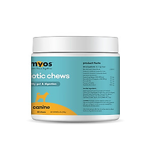 MYOS Probiotic Chew for Dogs - Daily Digestive Support, Promotes Complete Gut Health, Aids Digestion, Enhances Nutrient Absorption, Supports Healthy Stool - All-in-One Chewable Supplement