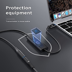 USB C Cable PD 4.5 x 3.0mm Male to DC Female 12V 19V 20V Adapter, USB-C to 4.5x3.0mm 100w 19.5V Adapter Made fit for Dell Inspiron Vostro Laptop Series