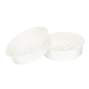 Zerodeko 4 pcs rice cooker steamer food steamer steam basket steamer insert basket steaming rack stand sticky rice steamer basket buns steamer basket veggie steamer liner pp filter white