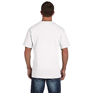Fruit of the Loom 5 oz. 100% Heavy Cotton HD Pocket T-Shirt (3931P) White, XL