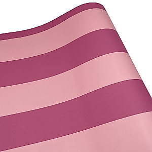 SimpleLife4U Pink Stripes Shelf Liner Peel & Stick Furniture Paper Cover School Classroom Storage Boxes 17.8 Inch by 9.8 Feet