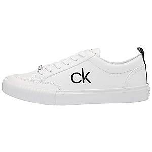 Calvin Klein Women's LARISS Sneaker, White 142, 7.5