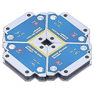 Welding Magnetic Holder, 4Pcs 28lbs Welder Magnet, 90 Degrees Angle Magnet Arc Welding Electrode Holders, Welding Magnets and Clamps Metal Mig Tools for Soldering Welding