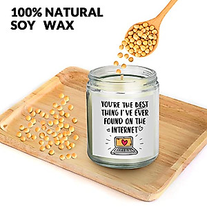 Gifts for Girlfriend,Boyfriend,Lavender Candle,Romantic Gifts,Girlfriend Gift,Anniversary Thanksgiving&Christmas Gift, Met Online Gift,Funny Gift for Her,Women,Bestie,Wife,Husband,Netizens