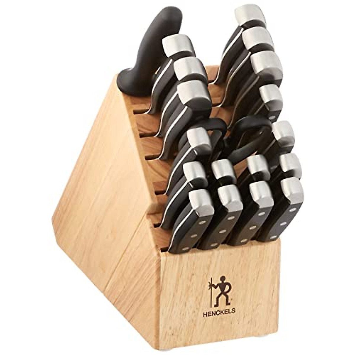 HENCKELS Statement Razor-Sharp 20-Piece White Handle Knife Set with Block, German Engineered Knife Informed by over 100 Years of Mastery
