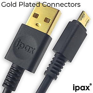 2x 1Ft Short Micro-USB to USB2.0 Fast Charging Cable Cord Compatible with Samsung Galaxy S7 S6 Edge Plus CDMA LTE, S4 i9190/i9192/I9195/i9195i, S3/S2/J7/J5/J3/J2/A7/A5/A3, Motorola Nexus6 Nexus7