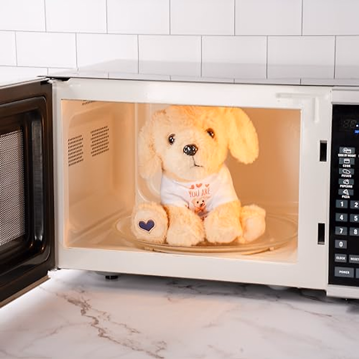 Infloatables ThermaPals Microwavable Weighted Stuffed Animals - Dress to Reduce Stress - A Heart-Warming Surprise - Heat It Up Or Cool It Down - Gift for Any Occassion - Valentines Plush