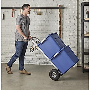 3-in-1 Folding Series Hand Truck/Cart/Platform with Flat-Free Wheels Silver