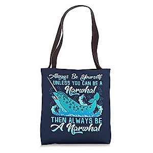 Always Be A Narwhal Kids Youth Boys Girls Tote Bag