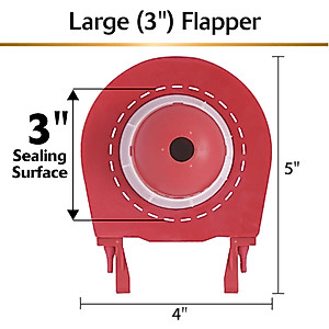 Korky 3060BP Universal Toilet Flapper Replaces Most Large 3-Inch Flappers - Long Lasting Rubber - Easy to Install - Made in USA