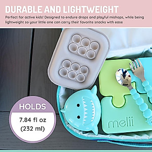 melii Animal Snack Containers for Toddlers and Kids - Airtight, Leakproof Food Storage with Shar Lid - BPA-Free, Dishwasher Safe, Ideal for Lunchboxes and On-the-Go Snacks