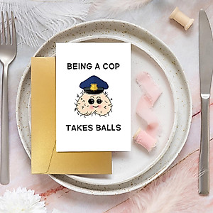 Spercy Funny Police Academy Graduation Card, Police Graduation Card, Police Officer Congratulation Card