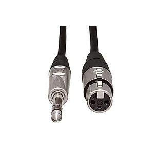 Hosa HXS-010 REAN XLR3F to 1/4" TRS Pro Balanced Interconnect Cable, 10 Feet