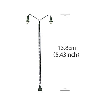 LQS41 3pcs Model Railway Operating Lights Lattice Mast lamp 13.8cm or 5.43inch Track Light HO Scale LED Lights Model Building kit