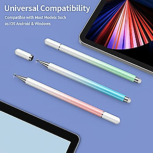 Stylus Pens for Touch Screens, 2 in 1 Magnetic Disc Stylus Pen with Magnetic Cap, Compatible with All Touch Screens