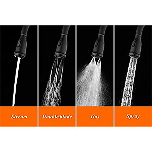 DICOYA Kitchen Faucets with Pull Down Sprayer, 4 Function Sprayer, Power Rinsing, Easy Clean, Water Saving, 304 Stainless Steel, Kitchen Sink Faucet, Single Lever, Gooseneck, Deck Plate, Black Matte