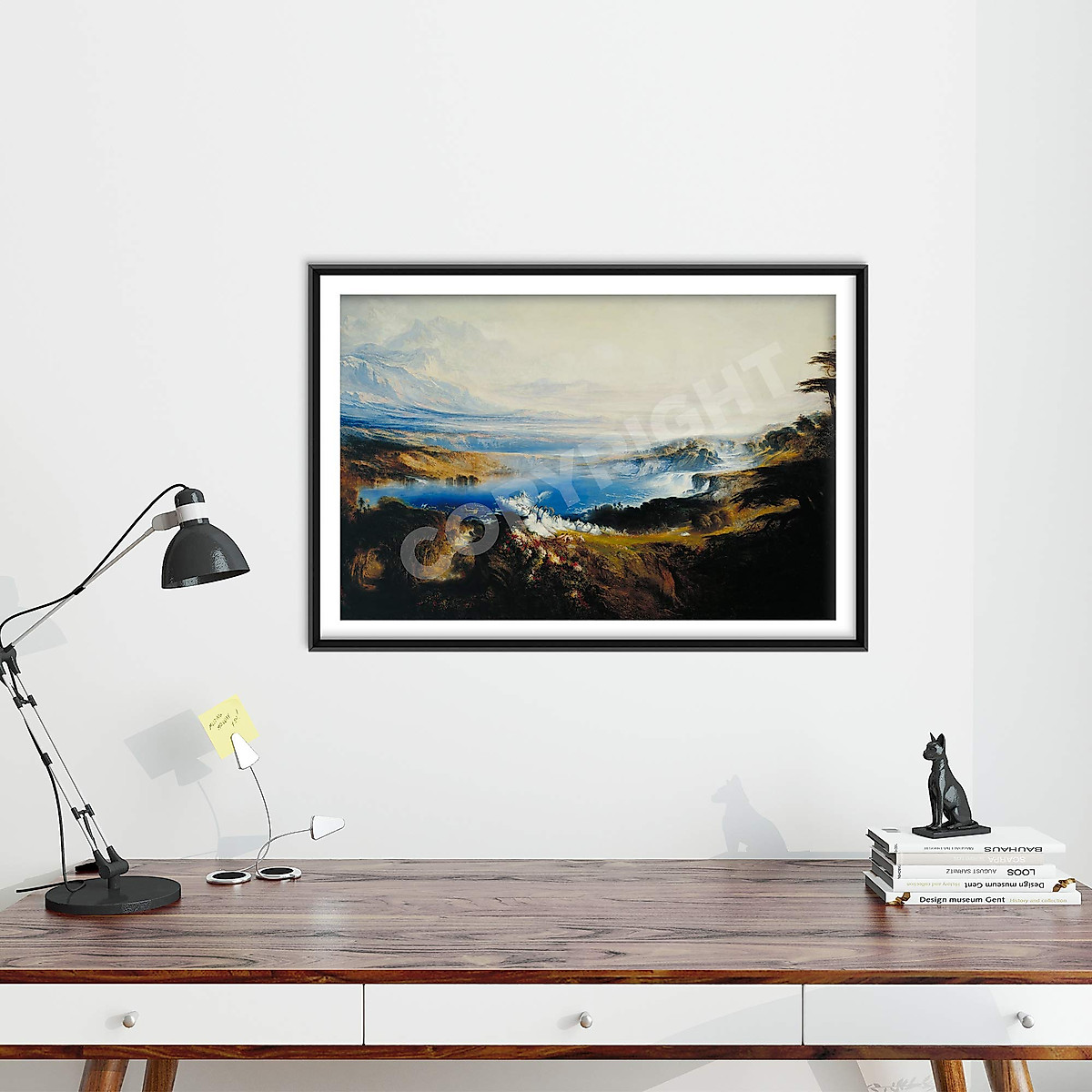 John Martin - The Plains of Heaven (1851) - Classic Painting Photo Poster Print Art Gift Home Wall Decor - Religious Nirvana God // Size: 24 x 16 Inches