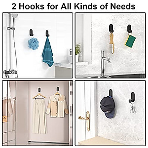 Matte Black Bathroom Accessories Set, 5 Pieces Bathroom Hardware Set, Stainless Steel Towel Racks for Bathroom, Bathroom Set Including 16" Towel Bar, Toilet Paper Holder, Towel Ring, Robe Towel Hooks