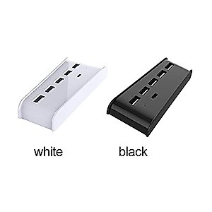 SHYPT 5 Port High-Speed Splitter Adapter Game Console USB Hub Multifunctional for PS5 Game Console Charging Stand Indicator Light (Color : White)