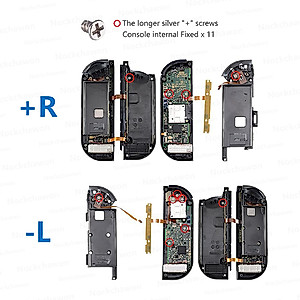 Full Screw Set with Spring Replacement for Nintendo Switch Left & Right Joy-Con Controller Screws Springs