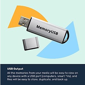 Digitization Shipping Kit – Service to Transfer 8 Items of Analog Media to Digital and USB Output | VHS Video to Digital | 8mm Film to Digital | Photo Digitization | Digitize Memories Conveniently
