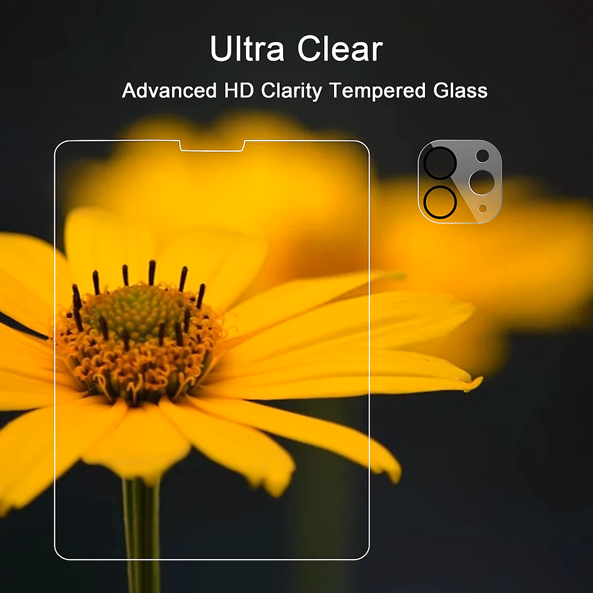 Ailun Screen Protector for iPad Pro 11 inch 2022/2021/2020 (4th/3rd/2nd Generation) 3 Pack + 2 Pack Camera Lens Protector,Tempered Glass,Face ID & Apple Pencil & Case Compatible [5 Pack]