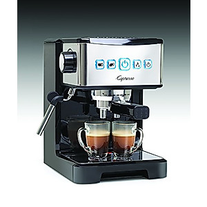 Capresso 124.01 Ultima Pro Programmable Pump Espresso Machine, Black/Stainless Steel