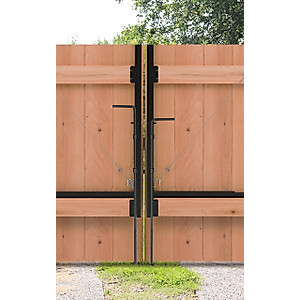 Heavy Duty Drop Rod - Adjust-A-Gate Pin Latch Drop Rod for Double Drive Gates - Black (30in. High rod)