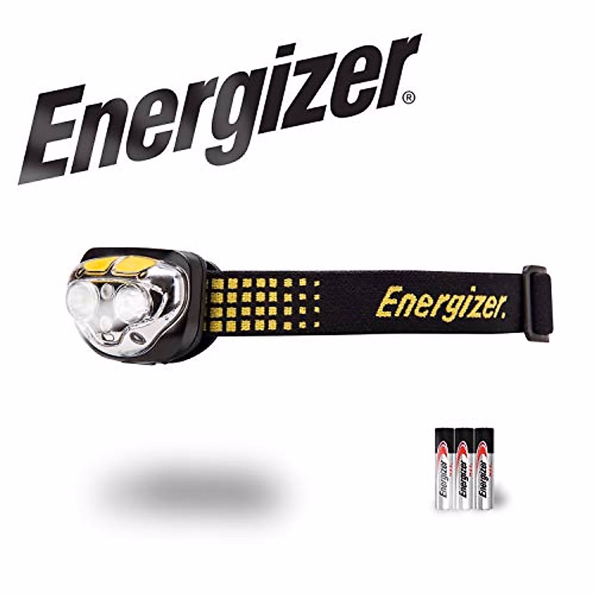 Energizer Vision LED Headlamp, Bright Headlamp for Camping, Water Resistant Emergency Light, Includes Batteries, Pack of 1
