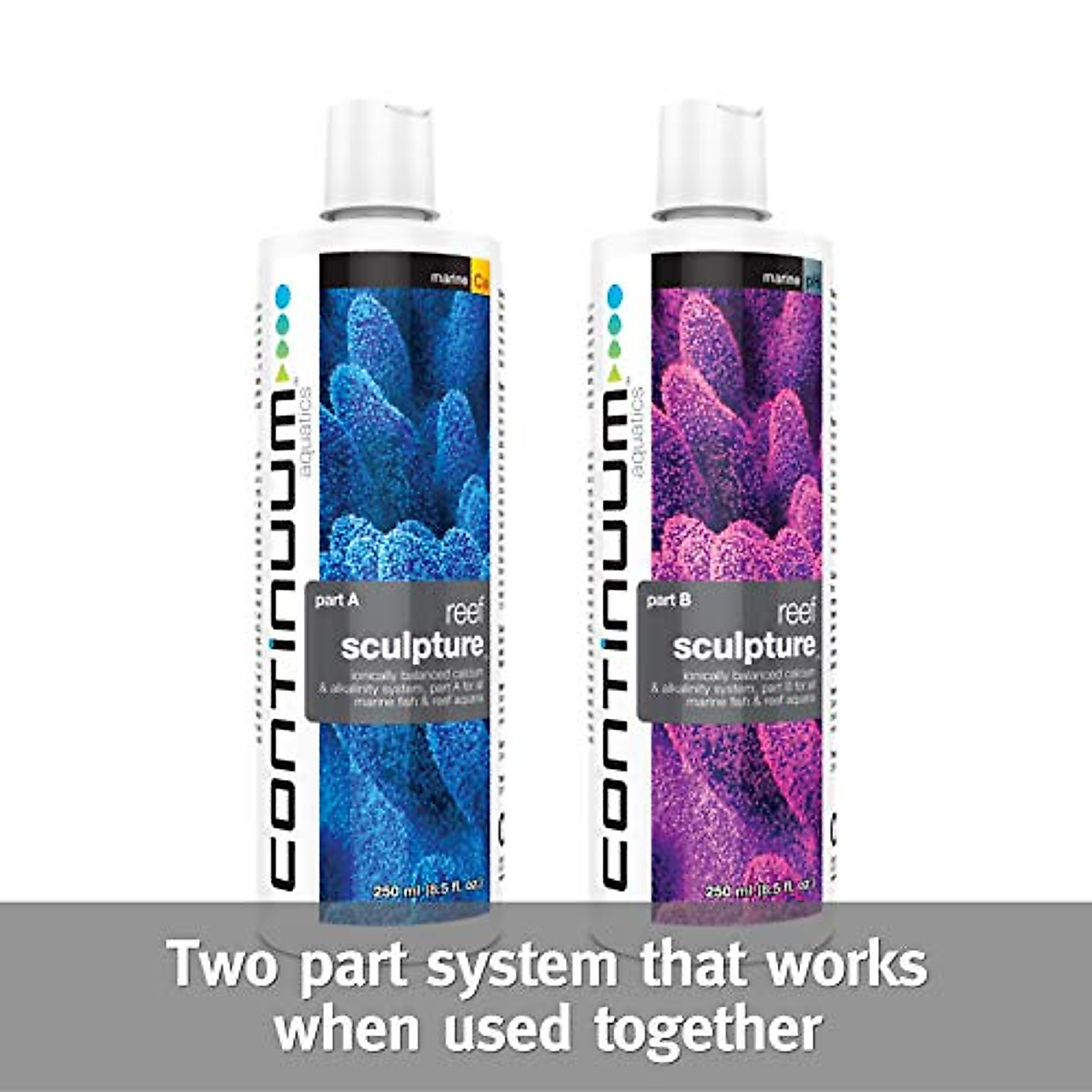Continuum Aquatics Reef Sculpture A - Ionically Balanced Calcium & Alkalinity System for All Marine Fish & Reef Aquariums, 2 Liter