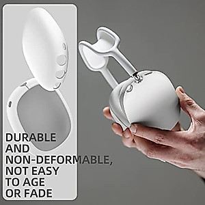 Seltureone Silicone Case Cover for AirPods Max, Anti-Scratch No Yellowing Accessories for AirPods Max, Precise Fit, Scratch-Resistant, Lightweight and Stylish (White)