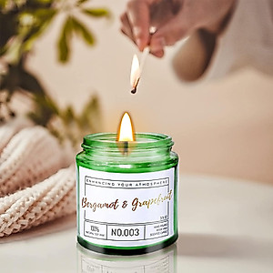 HEXMZUOA Candle Set, 6 Pack Soy Scented Candles for Home, Natural Aromatherapy Candle Gifts for Women, Long Lasting, Relaxing Orange Blossom Scent, Ideal for Any Occasion