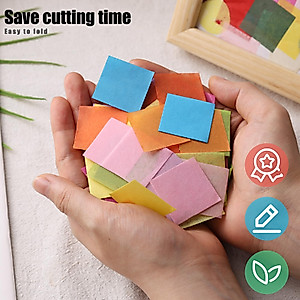 Koogel 11200 PCS Square Tissue Paper Bulk, 1x1inch Art Rainbow Tissue Paper Mosaic Squares Precut Paper 40 Colors for Scrapbooking Collage DIY Crafts Project