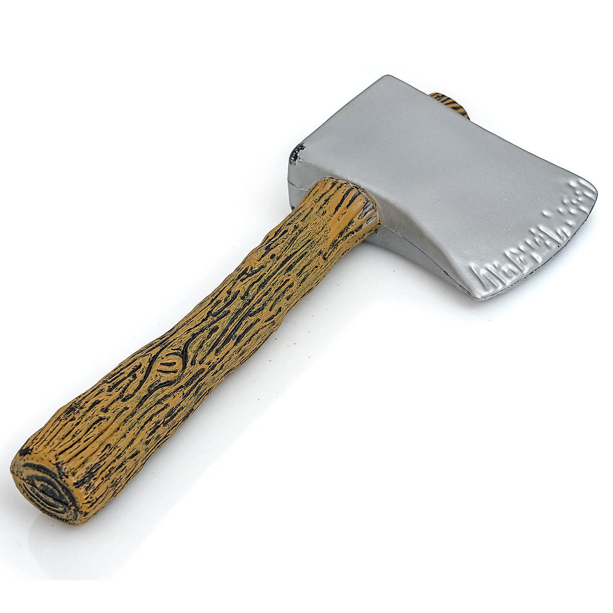 Skeleteen Realistic Hatchet Axe Toy - Wood Look Lumberjack Props Costume Accessories with Fake Tin Blade