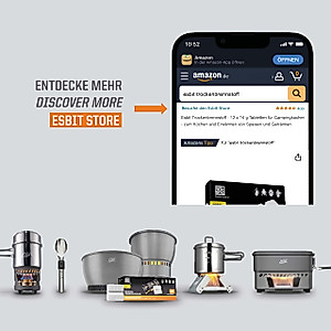 Esbit 1300-Degree Smokeless Solid 14g Fuel Tablets for Backpacking, Camping, and Emergency Prep, 12 Pieces,White