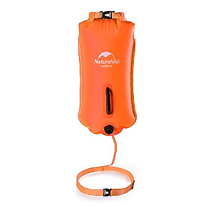 Naturehike Swim Buoy Inflatable Swimming Tow Float Difting Bag Dry Bag Water Sport Storage Bag(Orange)