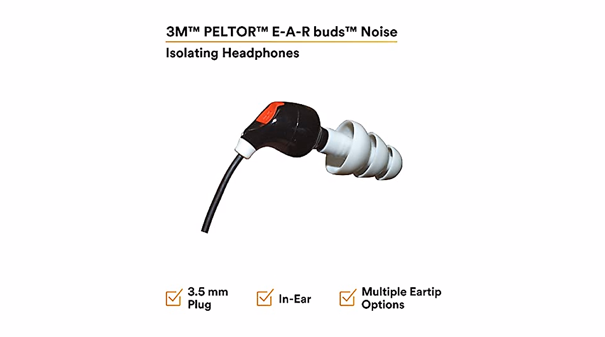 3M PELTOR E-A-R Buds: Noise Isolating Headphones