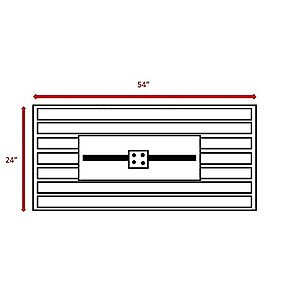 Bridgeport Rectangle Steel Propane Fire Pit Table for Outdoor Home Garden Backyard Fireplace (54 Inch, White)