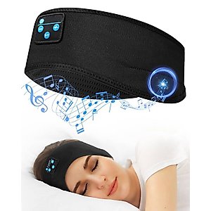 Perytong Sleep Headphones Bluetooth Headband Wireless Sports Headphones Headband, Long Playtime Lightweight Headphones Hi-Fi Stereo Ergonomic ASMR Sleep Headphone Cool Gadget Gift for Men Women Black