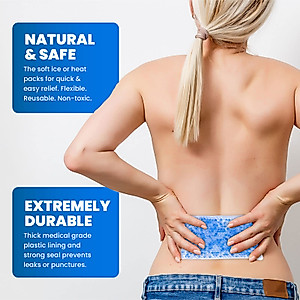 Gel Ice Packs for Injuries Reusable - (2 Packs), Hot and Cold Packs for Therapy for Swelling, Bruises, Surgery, Pain Relief, Ice Pack for Shoulder, Knee, Back, Ankle, Neck, Hip, Wisdom Tooth