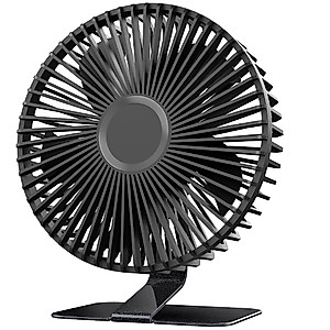 xasla 6'' USB Desk Fan, 4 Speeds Small Desk Fan, Ultra Quiet Electric Plug In, 90° Adjustment, Strong Wind, USB Powered, Portable Desktop Table Fan for Home Office