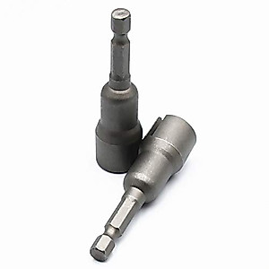 100 Pcs Wing Nut Drill Bit Set,Power Wing Nut Driver Socket Wrenches Tool 1/4 Inch Hex Shank for Panel Nuts Screws Eye C Hook & Q-Hanger 2