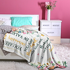 Mcurore Mom Birthday Gifts from Daughter Blanket 60"x50", Birthday Gifts for Mom from Daughter Son, Gifts for Mom Birthday Unique, Birthday Gift for Mom, Mom Gifts for Birthday, Mother Birthday Gifts