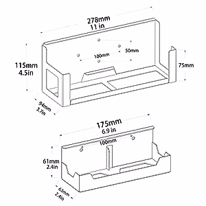 Monzlteck Wall Mount for Xbox One Original+Power Brick Mount,All Metal Vertical Hanging On Wall with Power Botton Left/Right