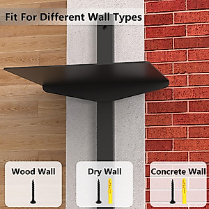 DuvinDD 8-Tier Floating Tree Bookshelf for Wall Mounted, Industrial Metal Vertical Spine Book Tower, Hanging Bookshelf Home Office Book Storage Shelves for Wall, 4 Pack