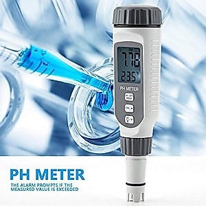 Meter, Tester Portable Water Quality Test Pen Acidimeter PH818 with Large LCD Display for Industrial Electrical and