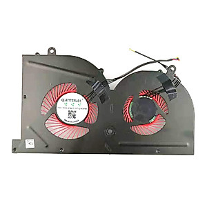 QUETTERLEE Replacement New Laptop GPU Cooling Fan for MSI GS63 GS63VR GS73 GS73VR GS62 GS72 MS-17B1 MS-17B2 MS-16K2 MS-16K3 MS-16K4 MS-16K5 Stealth Pro Series BS5005HS-U2L1 Fan
