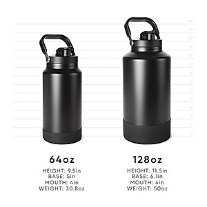 Simple Modern Trek Pivot | Half Gallon Water Bottle Jug with Handle & Boot | Interchangeable Straw & Chug Lids | Large Insulated Stainless Steel | Sports Camping Outdoors | 64oz, Blush